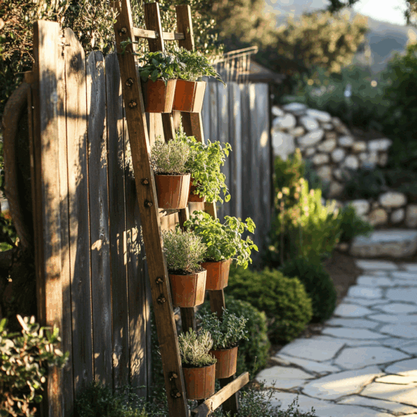 7 Creative Ladder Herb Gardens - Food Prep Guide - Preserving & Storing ...
